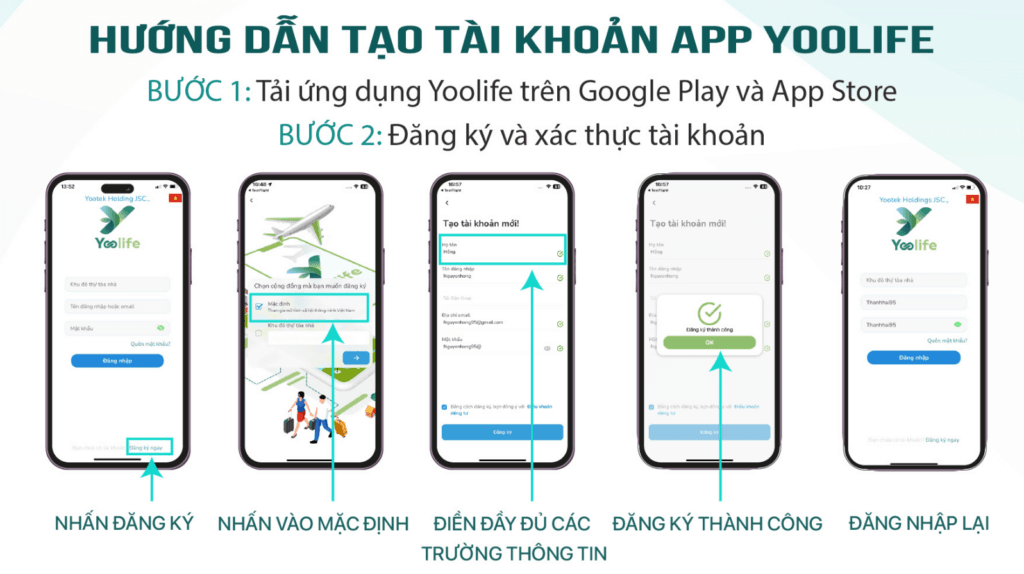 Hướng dẫn tải và cài đặt ứng dụng Yoolife - Công Ty Cổ Phần Yootek Holdings